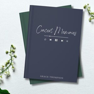 Concert Memories Journal Gift Personalized Music Notebook Custom ...