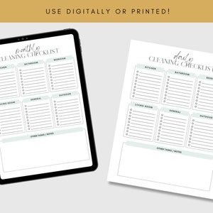 Cleaning Checklist, Daily Cleaning Checklist, Daily Chore Chart ...