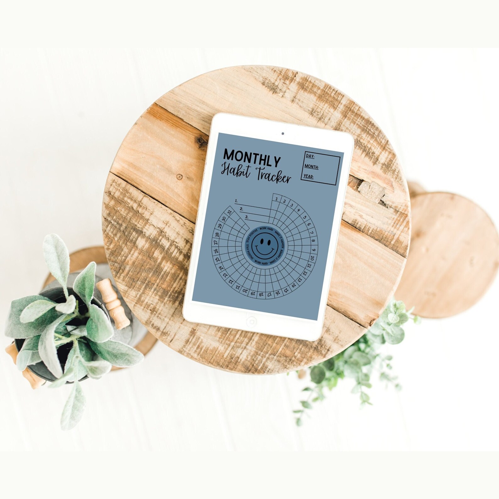 Monthly Habit Tracker Pastel Wellness Digital Download - Etsy