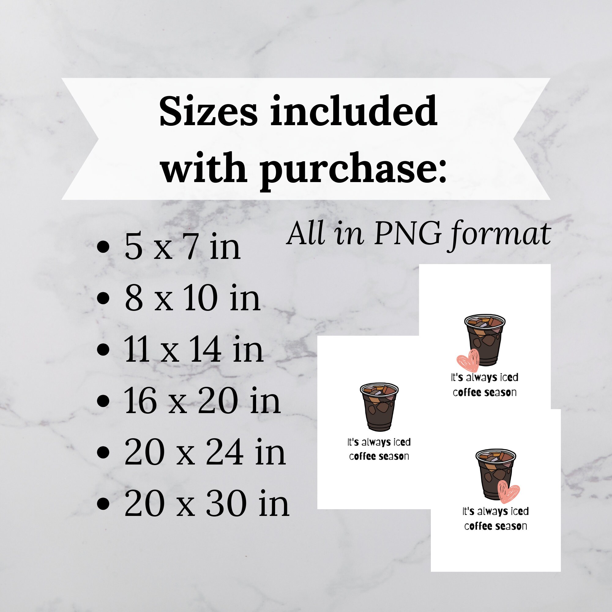 Iced Coffee Digital Art Print Coffee Wall Decor It's Always Iced Coffee ...