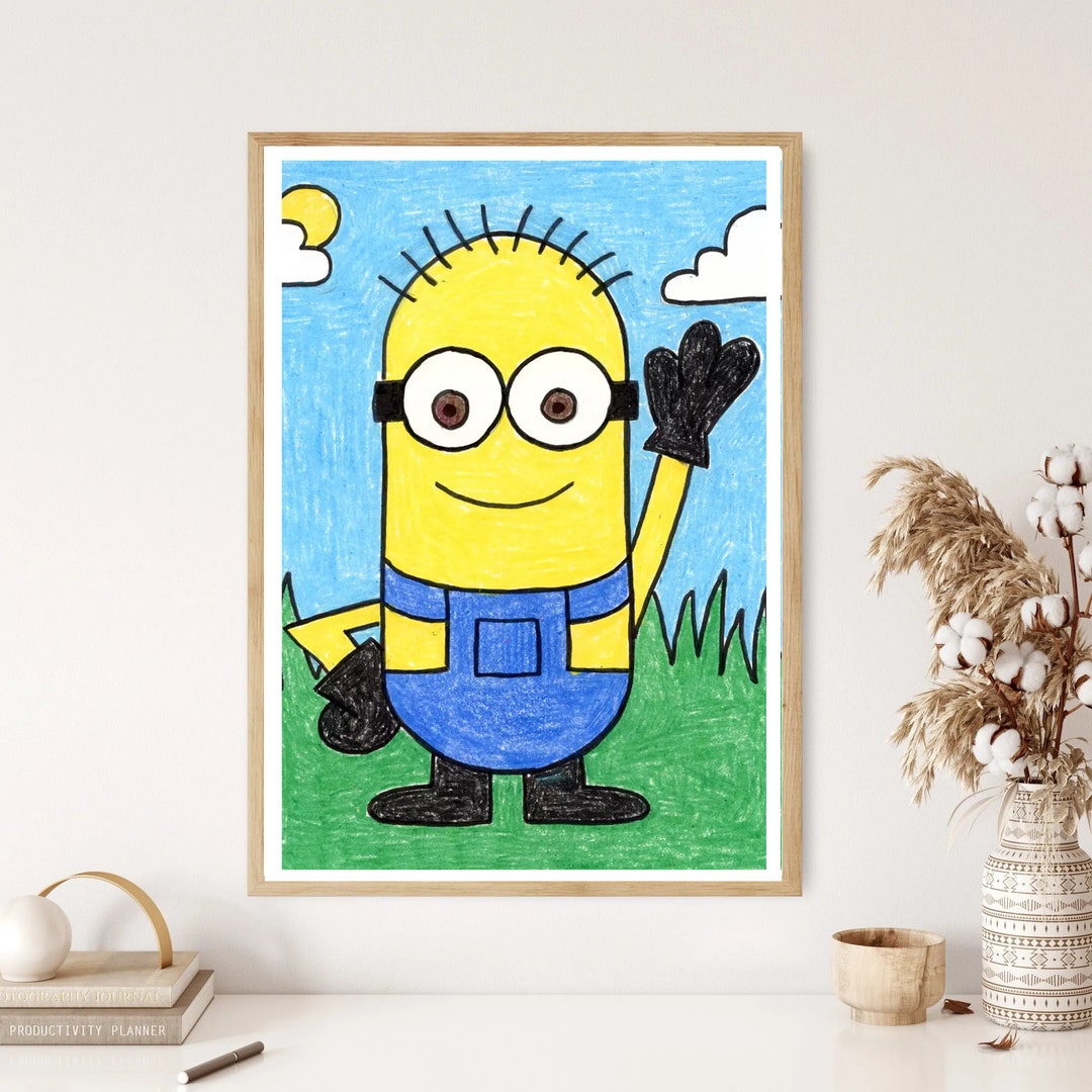 Minion Sketch Children's Wall Print Minimal Kid's Poster Art Kitchen ...