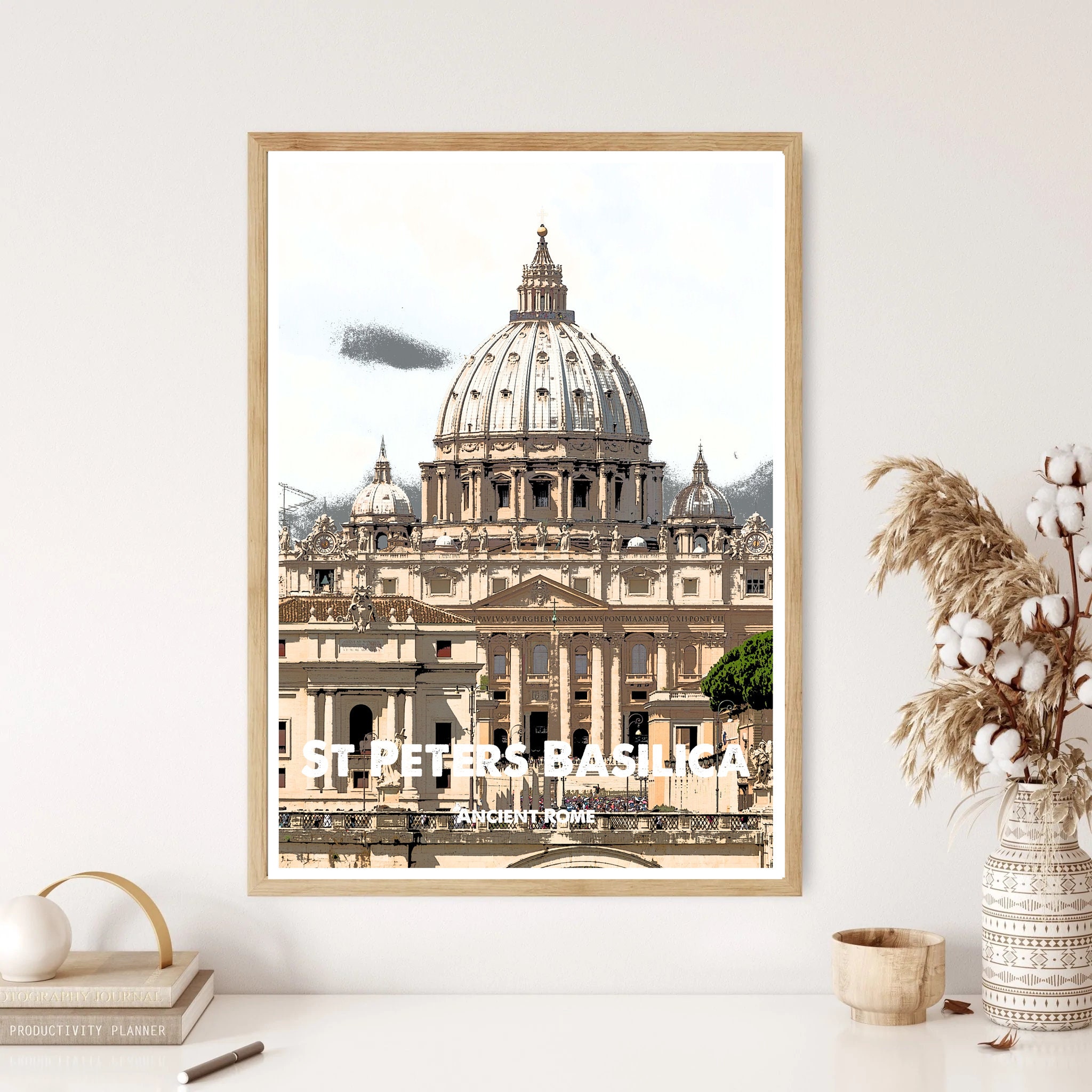 St Peters Basilica, Ancient Rome, Wall Print, Unframed A3/A4/A5, Poster ...