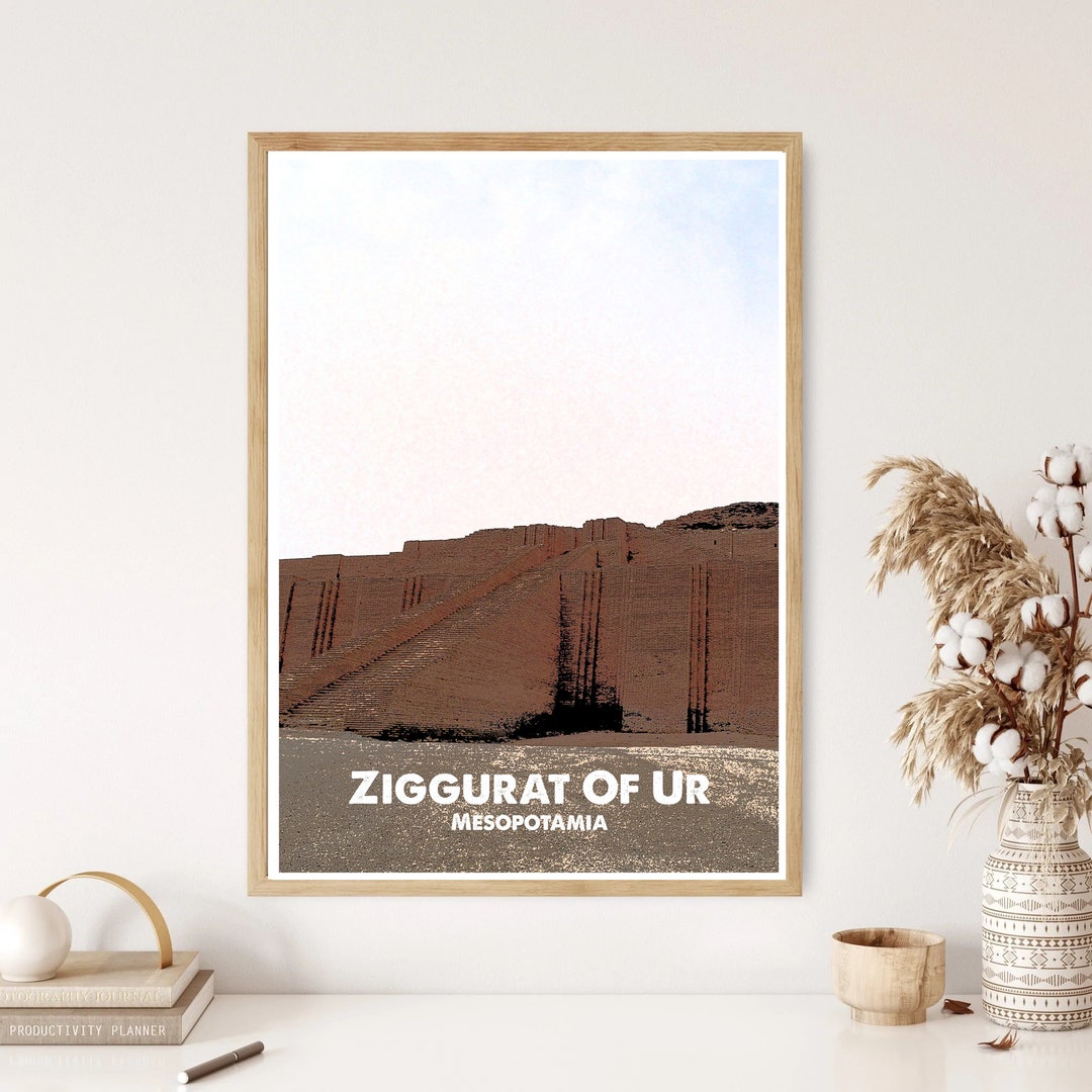 Ziggurat of Ur, Ancient Egypt, Wall Print, Unframed A3/A4/A5, Poster ...