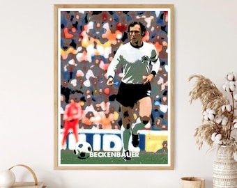Beckenbauer, Wall Print, Poster, Unframed A3/A4/A5, Print, Art ...