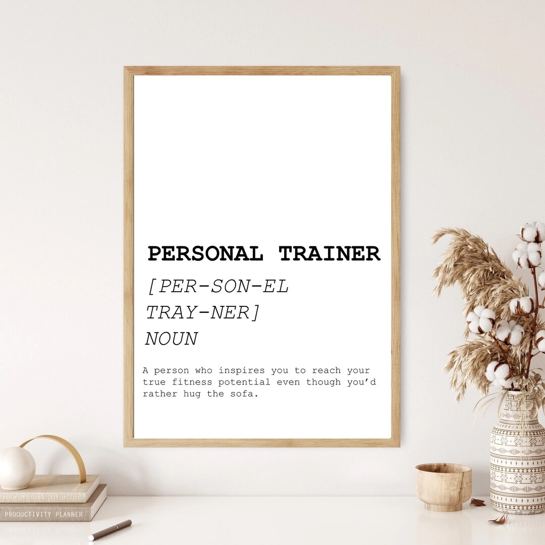 Personal Trainer Definition Print, Unframed A5/A4/A3 Gift for Friend ...