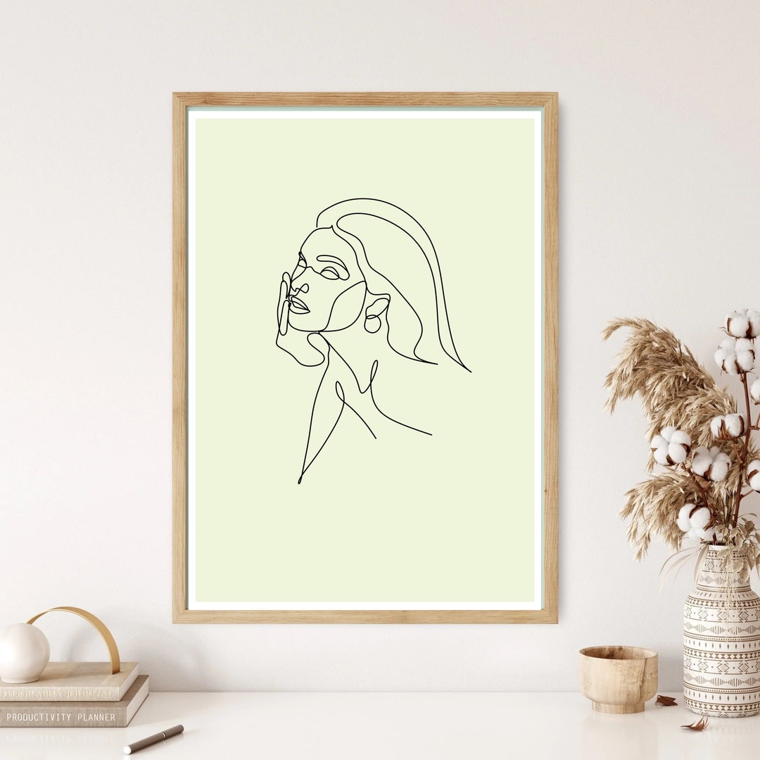 Deep Thought Line Art Wall Print Poster Xtra Colours & Sizes - Etsy