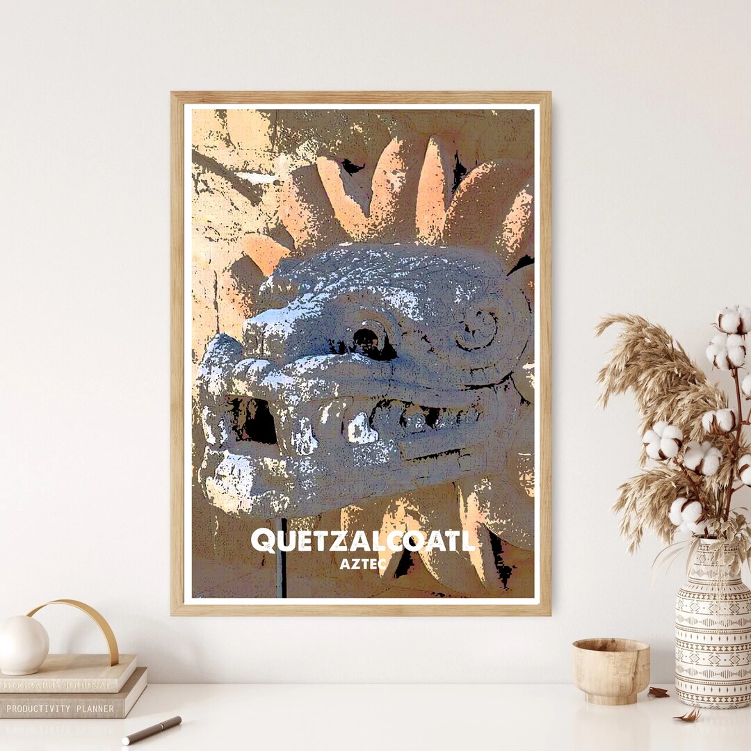 Quetzalcoatl, Wall Print, God, Goddess, Aztec Empire, Aztec, Unframed ...