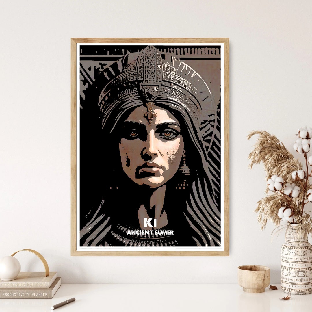 Ki, Wall Print, God, Goddess, Ancient Sumer, Unframed A3/A4/A5, Poster ...