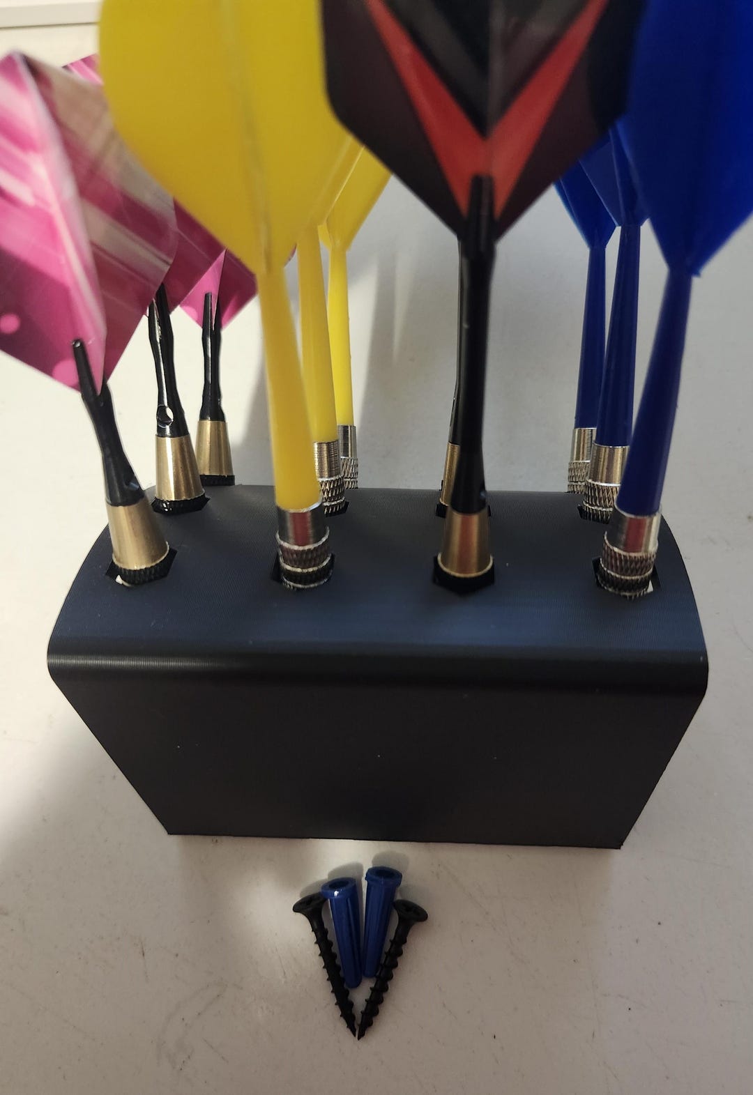 Dart Holder Rack Stand Wall Mount for 12 Soft Tip & Steel Tip Darts ...