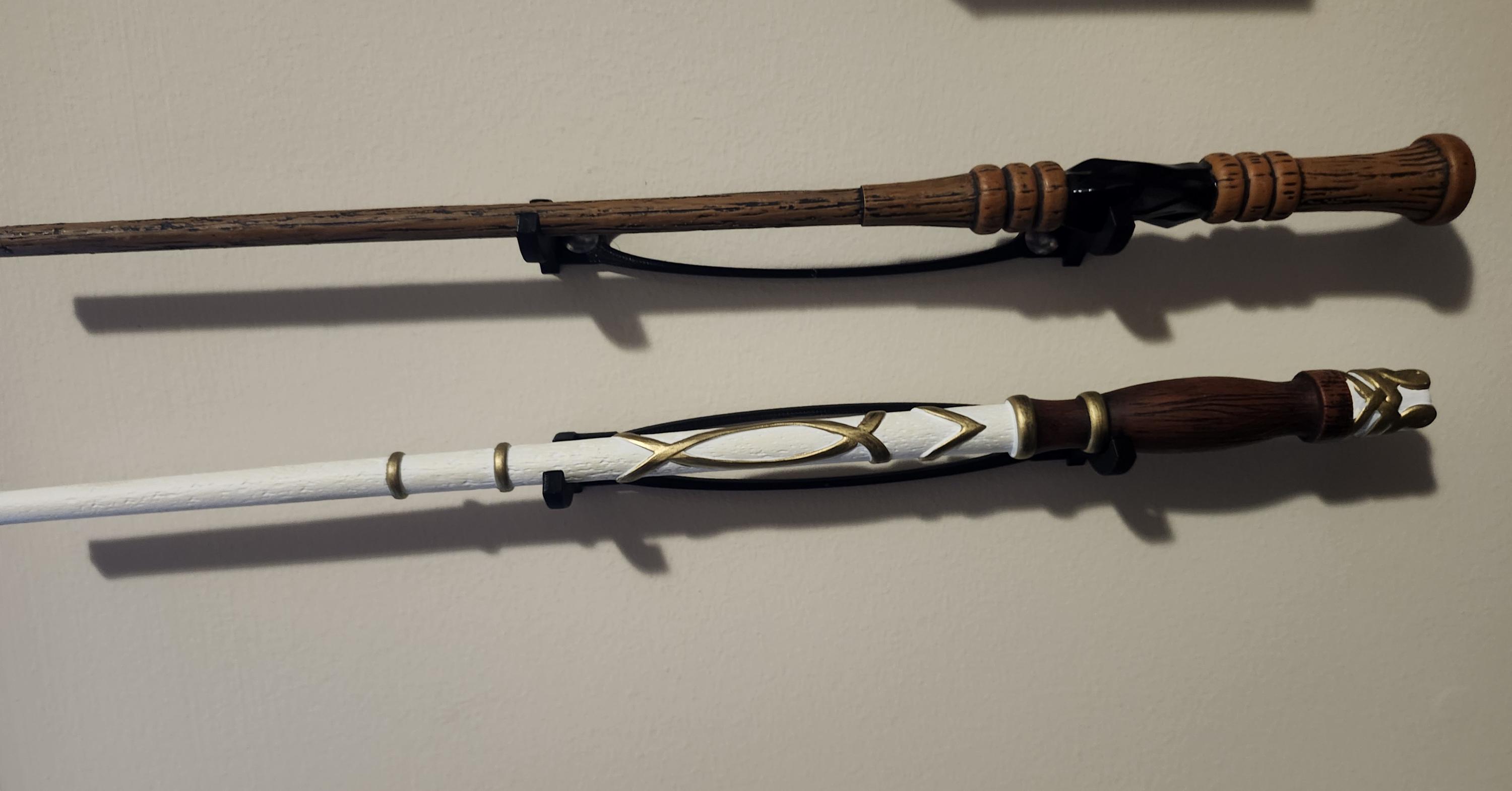 2 Pack Wand Mounts for Wizarding Wands - Sticks - Magic Baton Includes ...