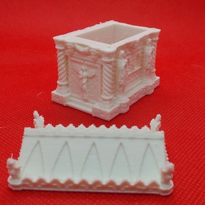 HO and N Scale Graveyard Crypt Tomb Mausoleum Grave White-unpainted ...