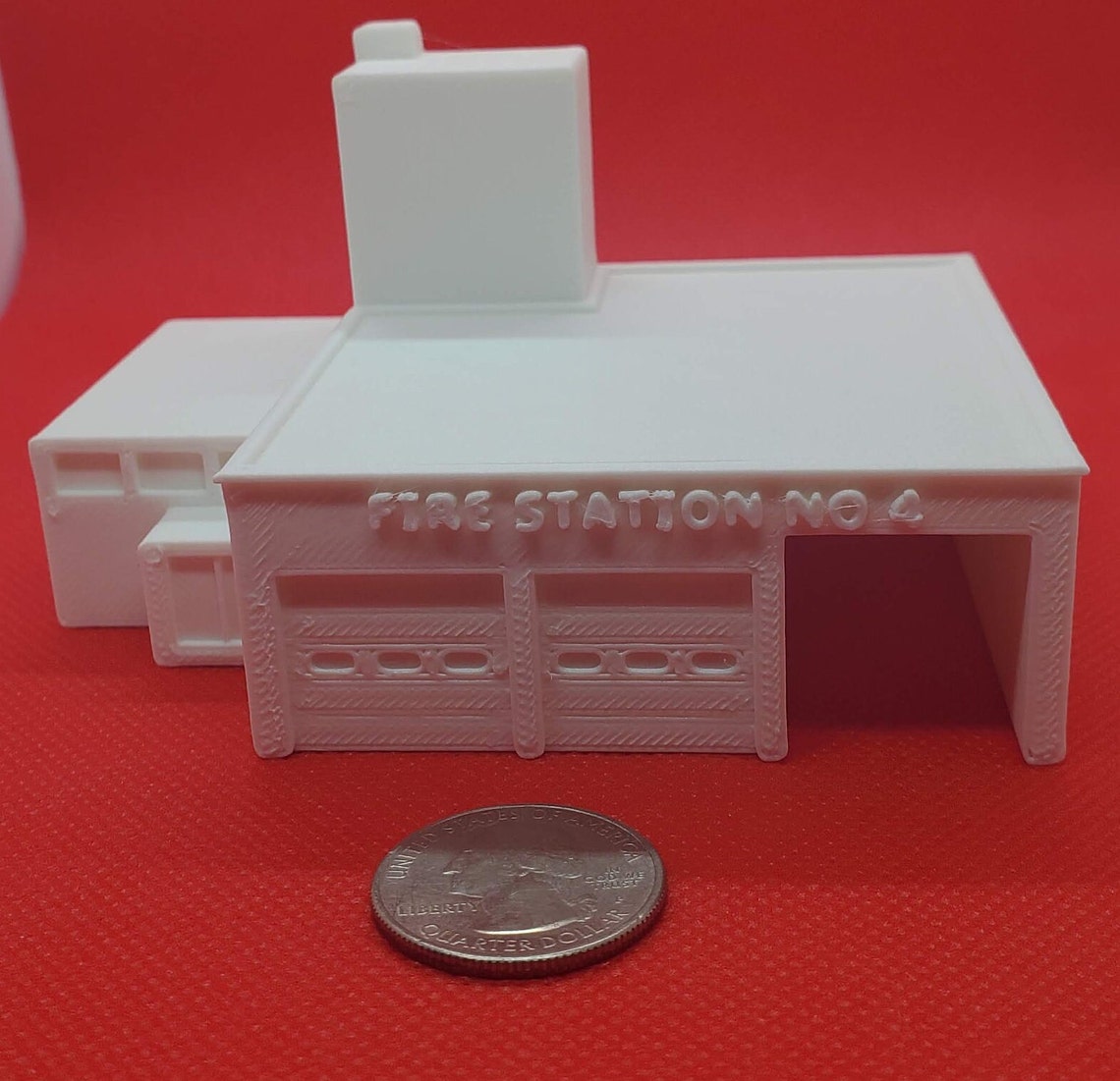N Scale One Story Main Street Fire Station White Unpainted - Etsy