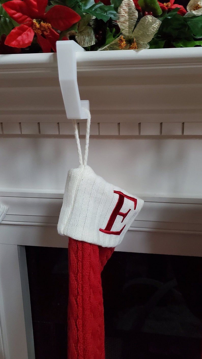 4 Pack Solid Christmas Stocking Hook No Screws No Tape Hangs on Tables ...