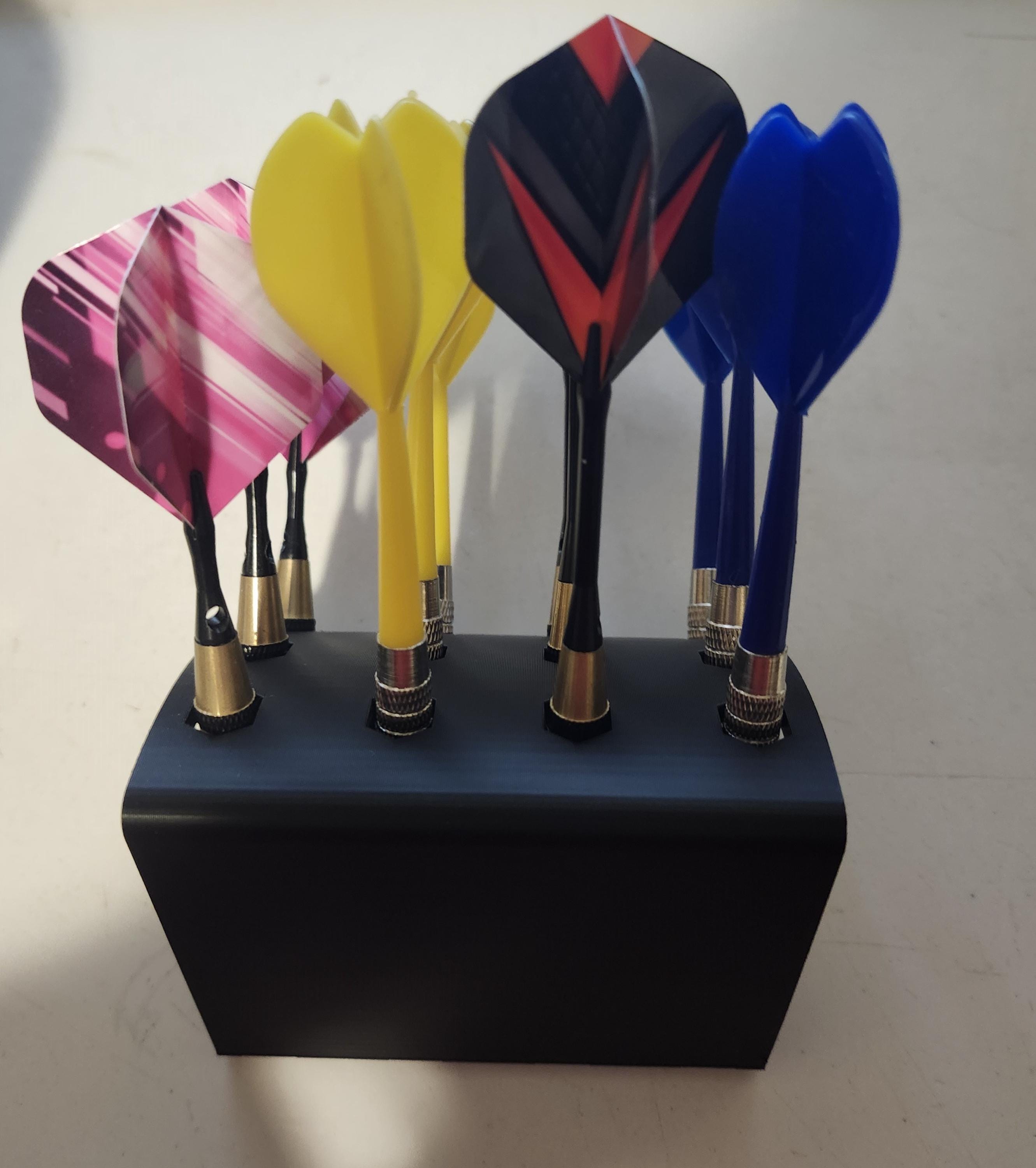 Dart Holder Rack Stand Wall Mount for 12 Soft Tip & Steel Tip Darts ...