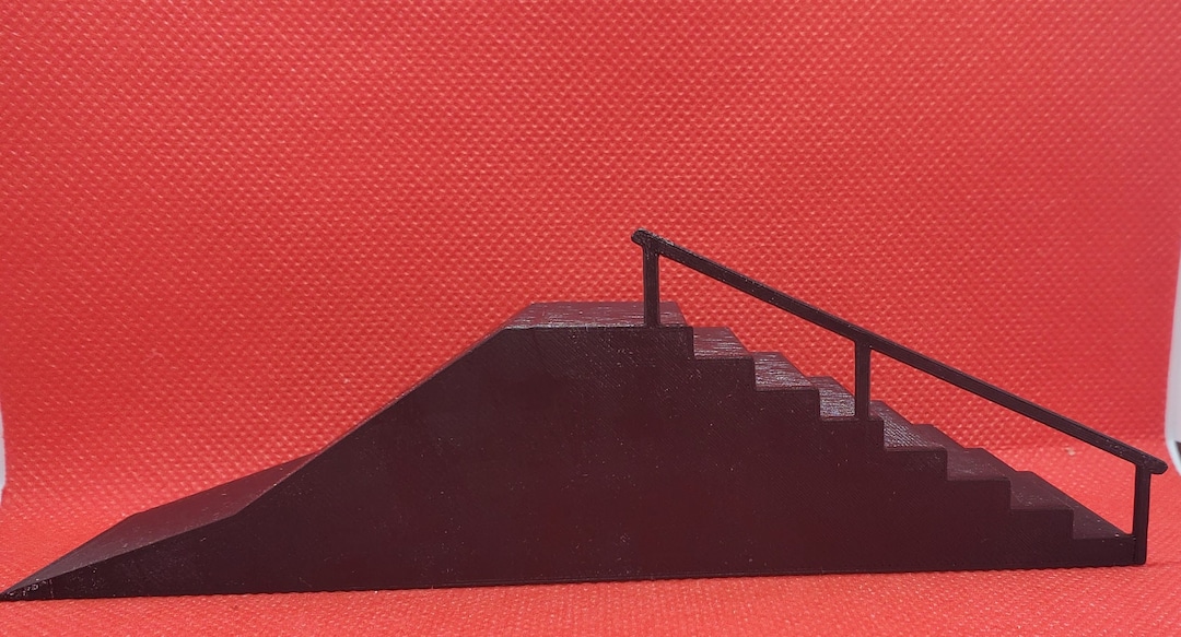 Tech Deck Fingerboard Skate Park Ramp With Stairs and Rail - Etsy Tech Deck Fingerboard Skate Park Ramp With Stairs and Rail - Etsy