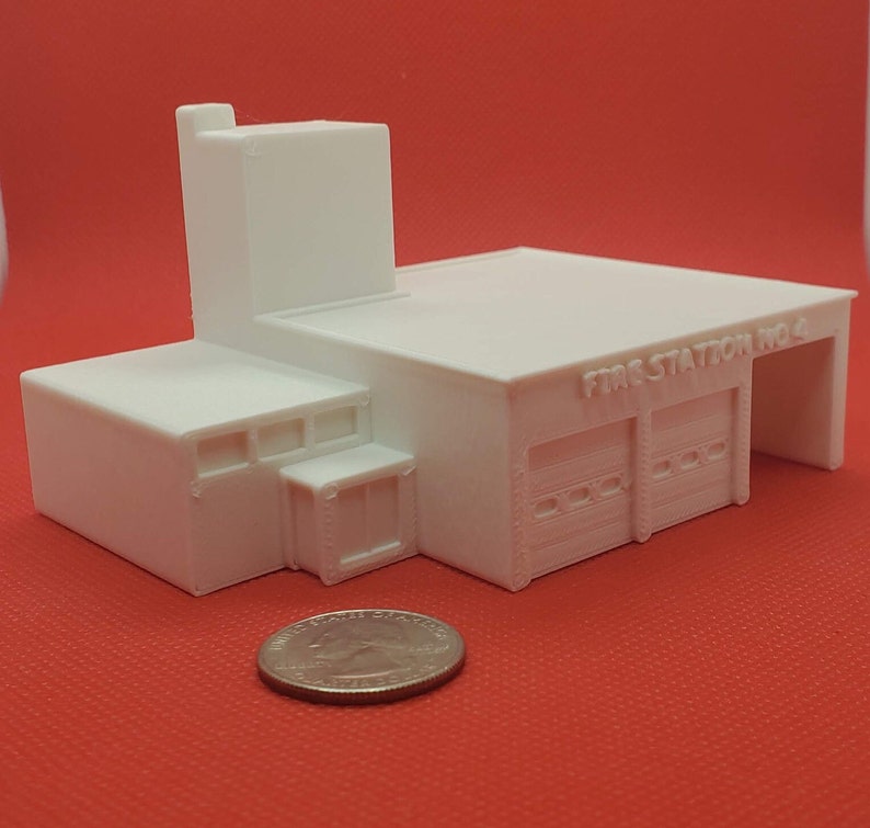 N Scale One Story Main Street Fire Station White Unpainted - Etsy