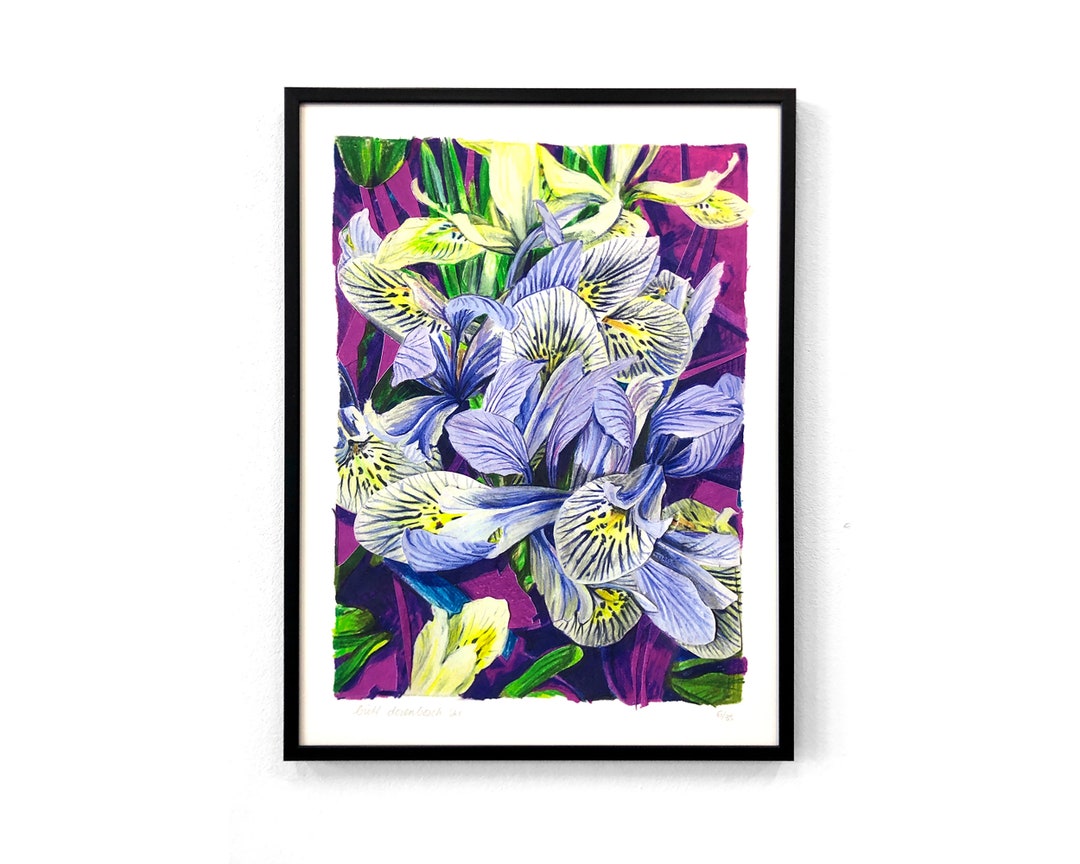 Art Print Irises 40x30 | Part of the Flower Series | #2 - Iris | Giclée ...