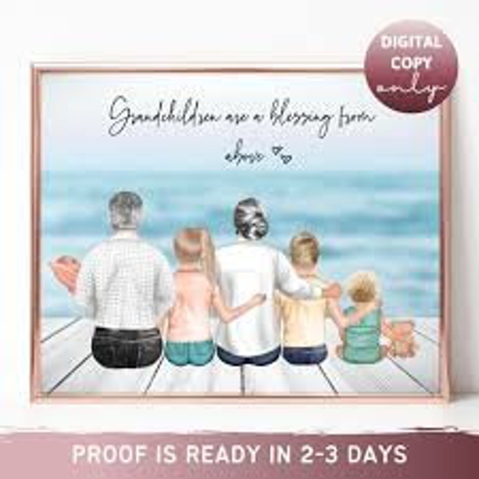 Poster Grandparents and Family - Etsy