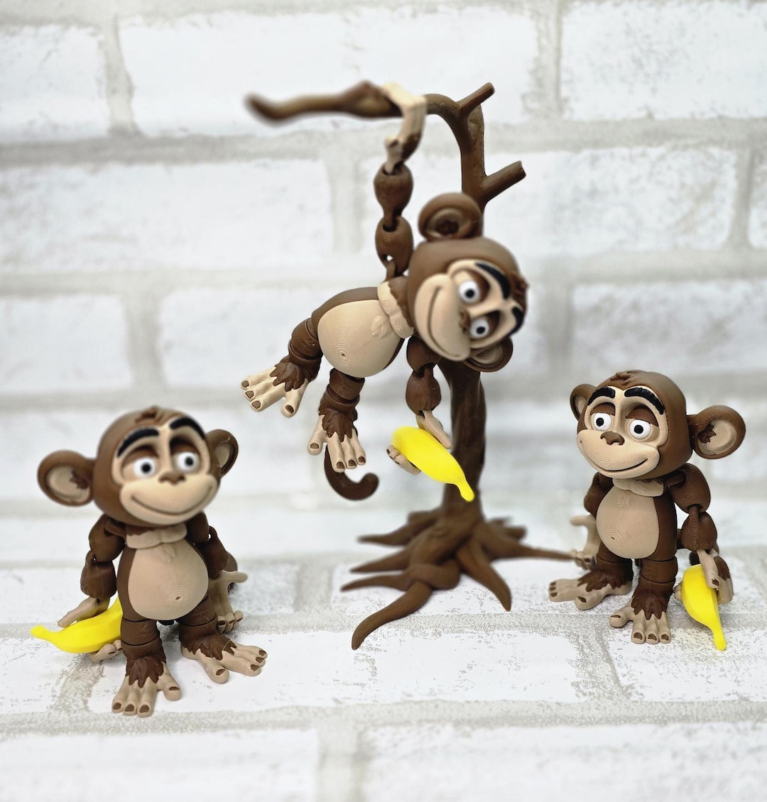 Articulating Flexi-monkey: 3D Printed Fidget Desk Toy - Etsy