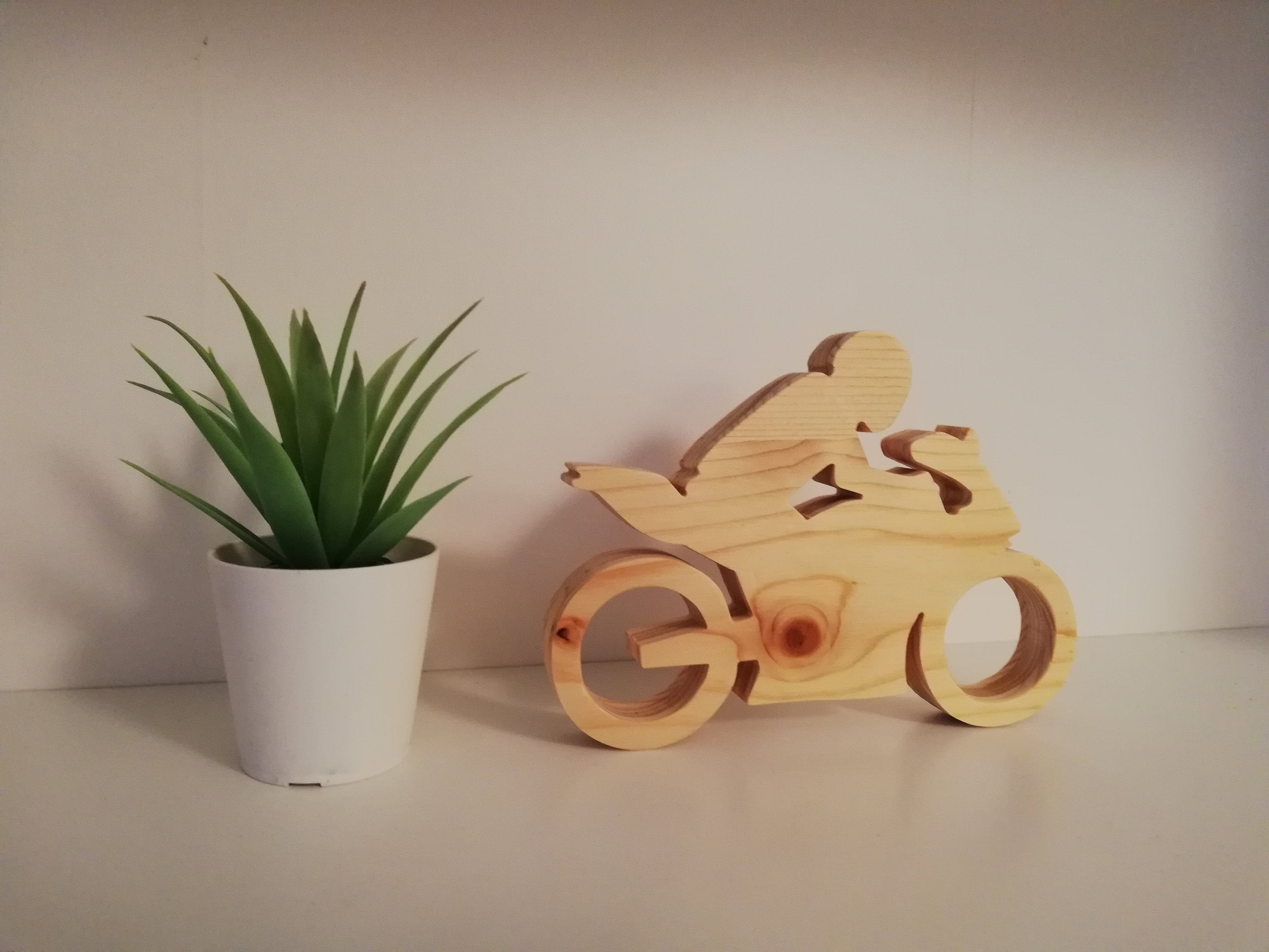 Wooden Motorcycle Rider Figure, Motorcycle Gift, Gift for Him, Gift for ...