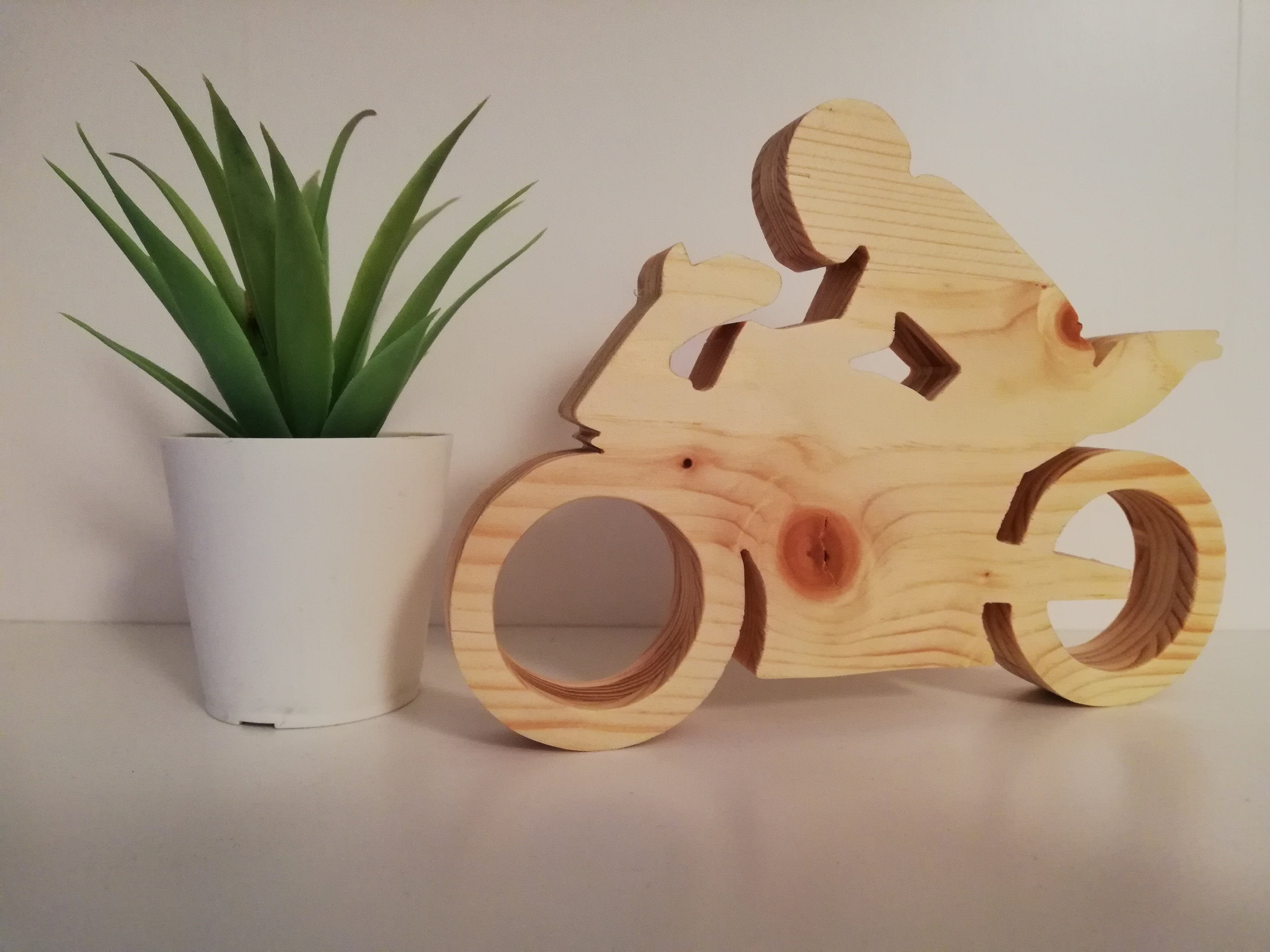 Wooden Motorcycle Rider Figure, Motorcycle Gift, Gift for Him, Gift for ...