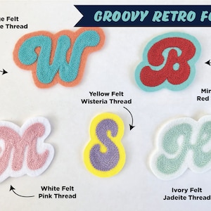 Custom Letter Iron-on Patch Chainstitch Embroidered Patch Personalized ...