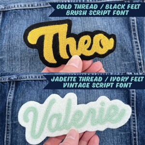 Custom Personalized Iron-on Name Patch - Handmade Chainstitch Embroidery - Choose Your Own ...