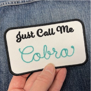 Custom Chainstitched 'just Call Me" Retro Name Tag or Nickname Patch ...