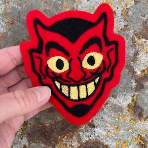 Chainstitch Embroidered Halloween Devil Iron-on Patch - Red, Black ...