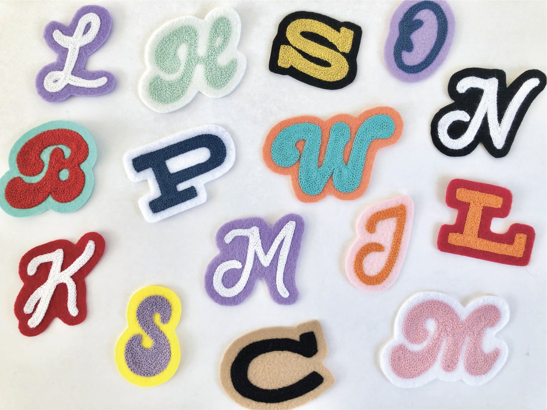Handmade Chainstitch Embroidery Custom Personalized Iron-on Letter ...