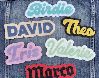 Custom Letter Iron-on Patch Chainstitch Embroidered Patch Personalized ...