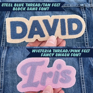 Custom Personalized Iron-on Name Patch - Handmade Chainstitch ...