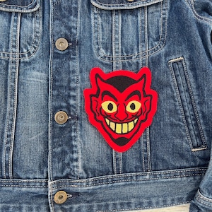 Chainstitch Embroidered Halloween Devil Iron-on Patch - Red, Black ...