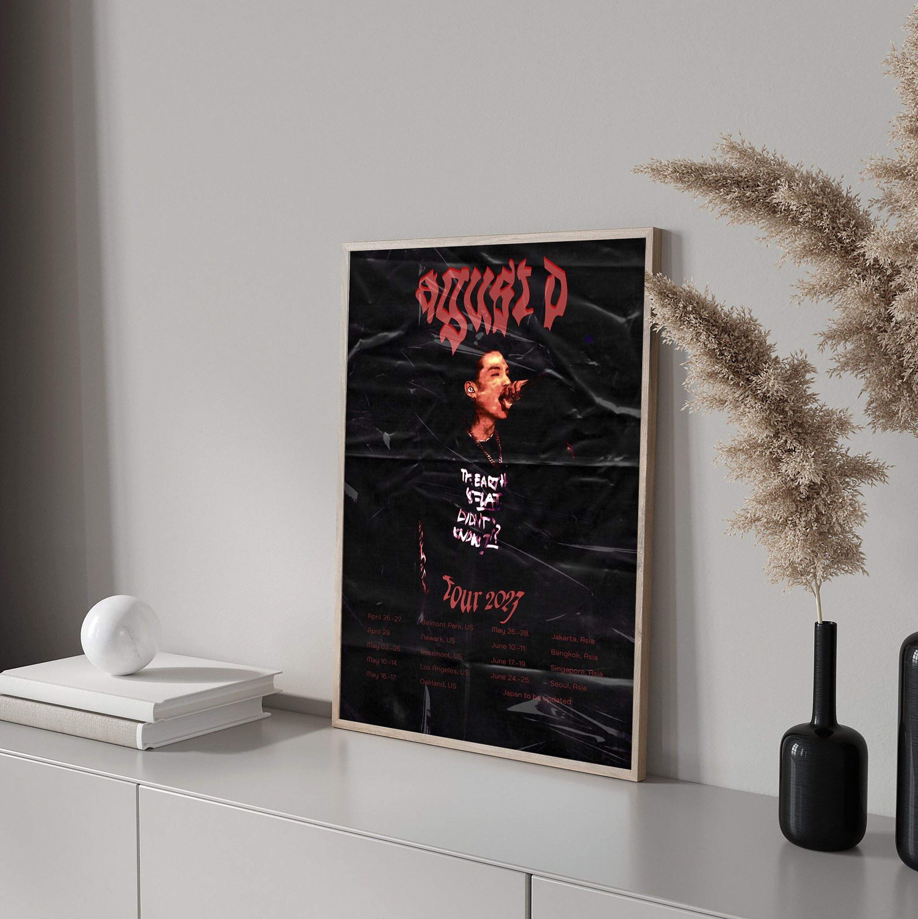 Suga's World Tour Print - Suga Agust D World Tour Concert Poster