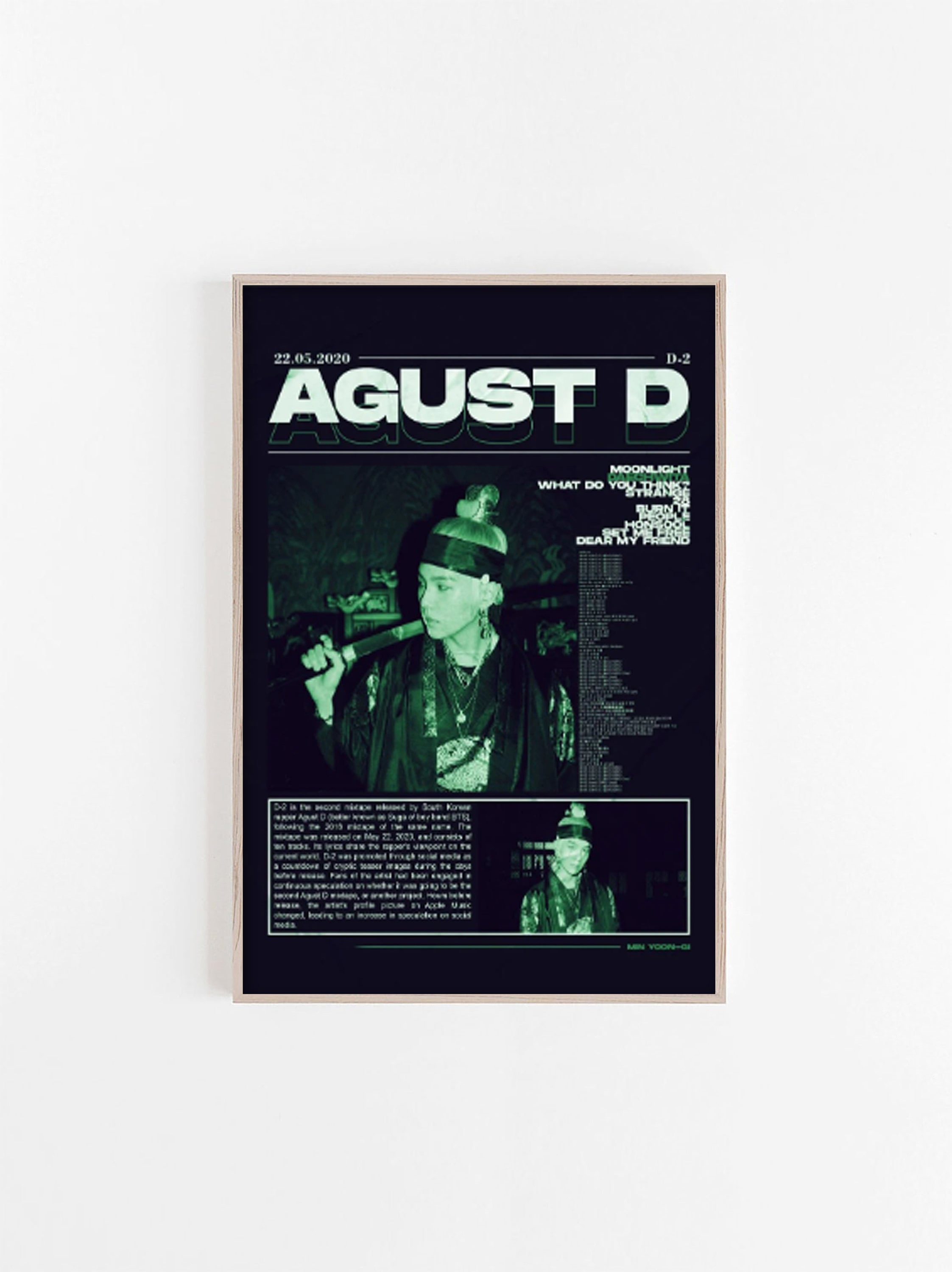 Suga Agust D 2023 World Tour Poster