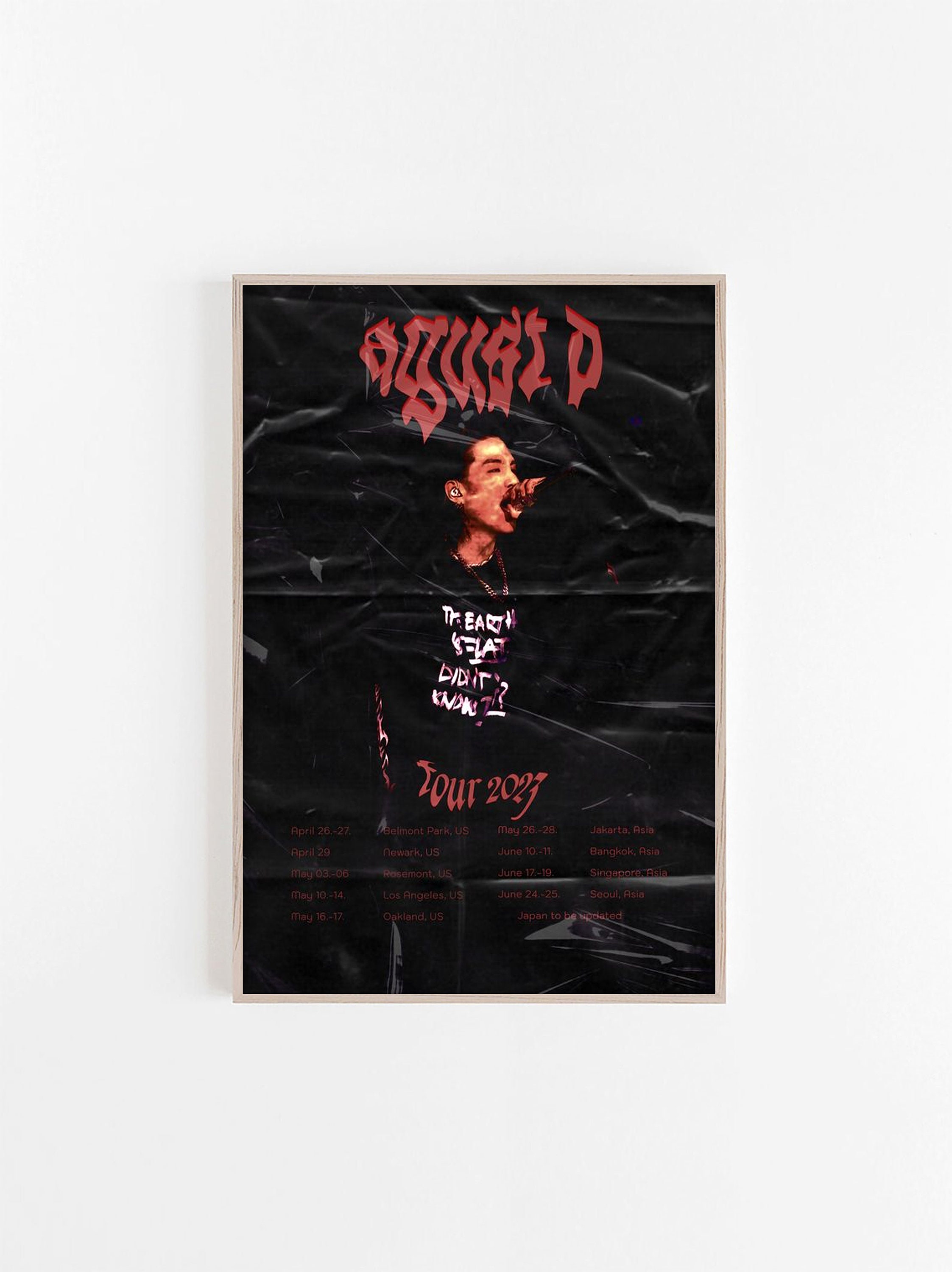 Suga's World Tour Print - Suga Agust D World Tour Concert Poster
