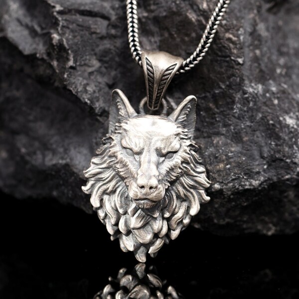 Wolf Necklace for Men - Etsy