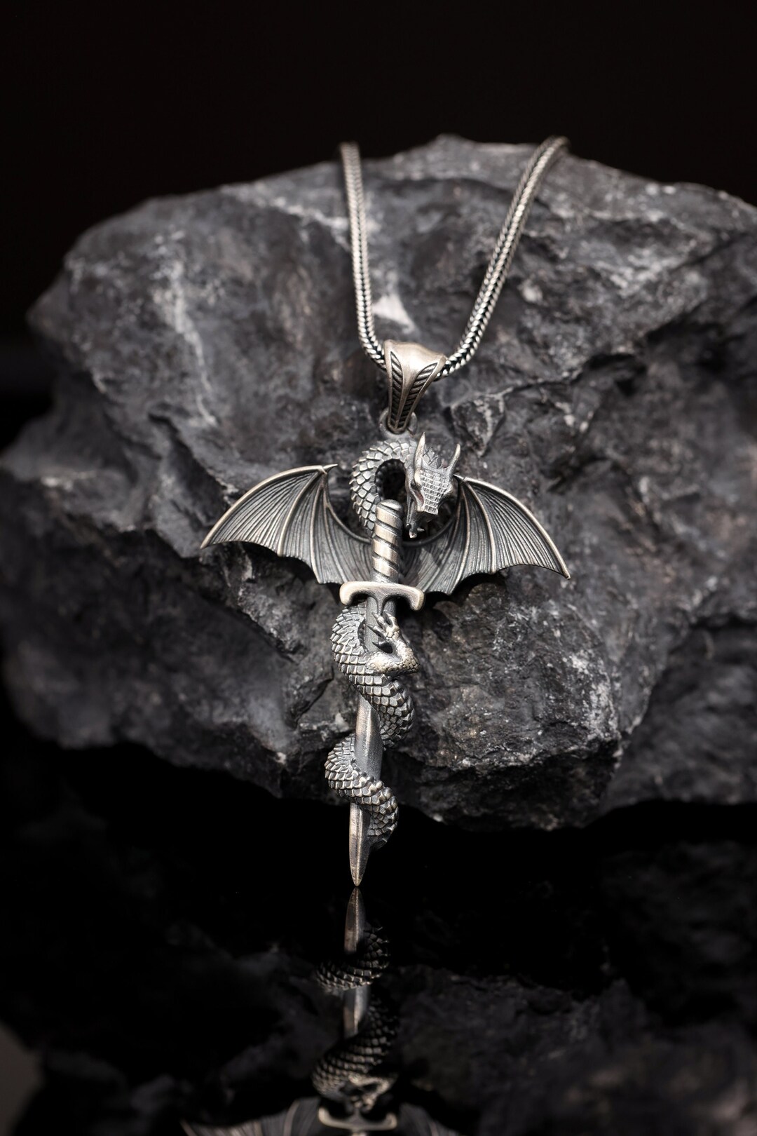 Dragon Pendant Men,925 Sterling Silver Dragon Necklace,personalized ...