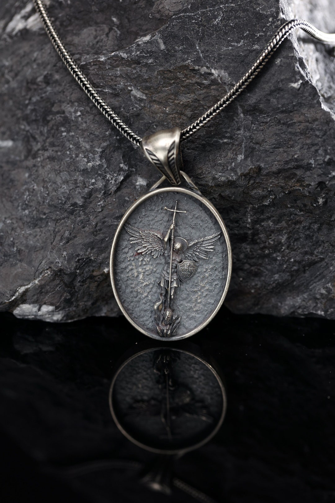 St. Michael's Archangel Men Necklace,st Michael the Archangel Necklace ...