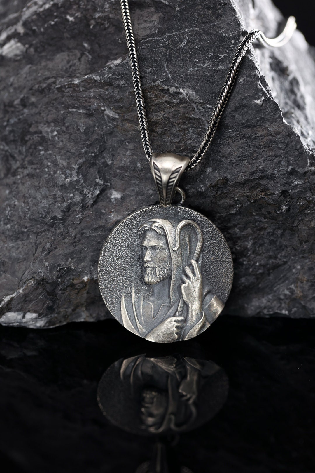 Good Shepherd Jesus Christ Handmade Pendant Men,sterling Silver ...