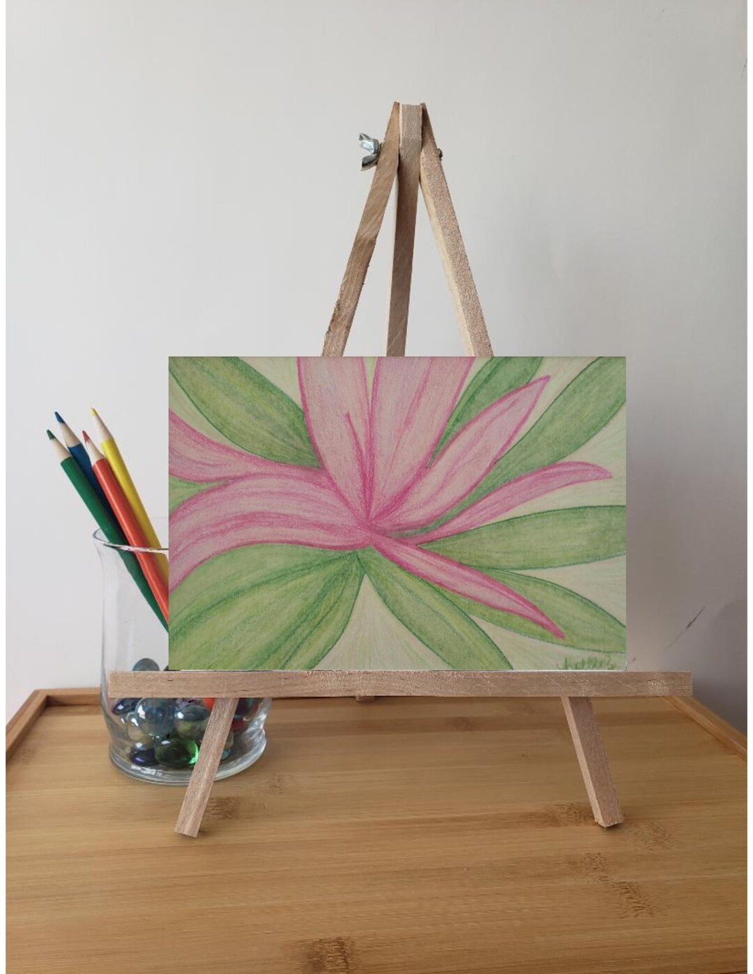 Abstract Flower Flare - Fine Art - Small Print - Colored Pencil - Print ...