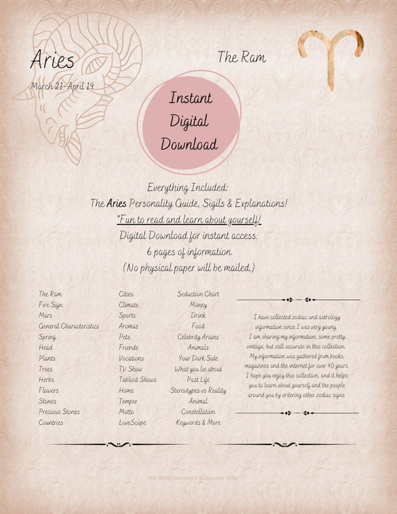 Aries Star Sign Personality