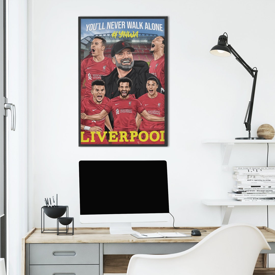 Liverpool Team Poster 2022-2023, Framed Poster, Design, Football Design ...