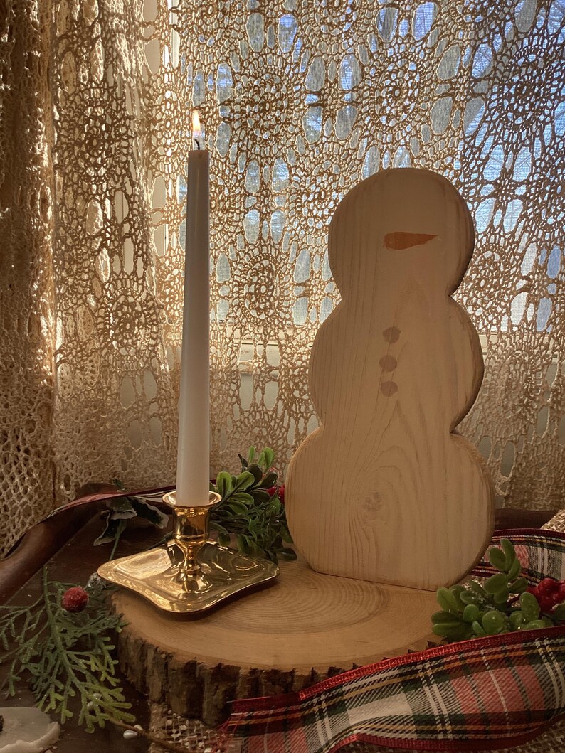 Rustic Wooden Snowman Holiday Decor -shelf Sitter- Desk Decor- - Etsy