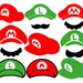 Super Mario Lettering & Hats SVG Download File - Etsy