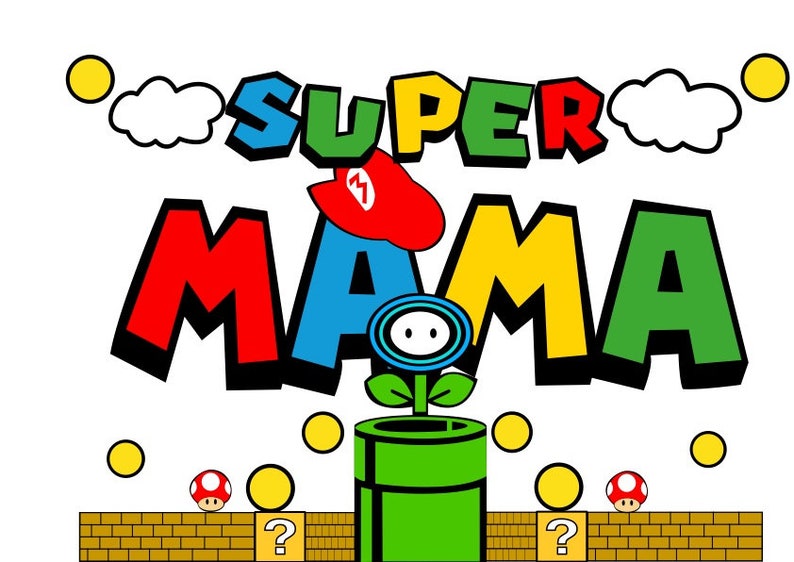 Super Mario Lettering & Hats SVG Download File - Etsy