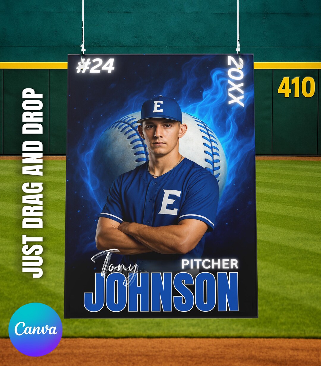 Custom Baseball Banner Template | Editable Canva Download | 24x36 ...