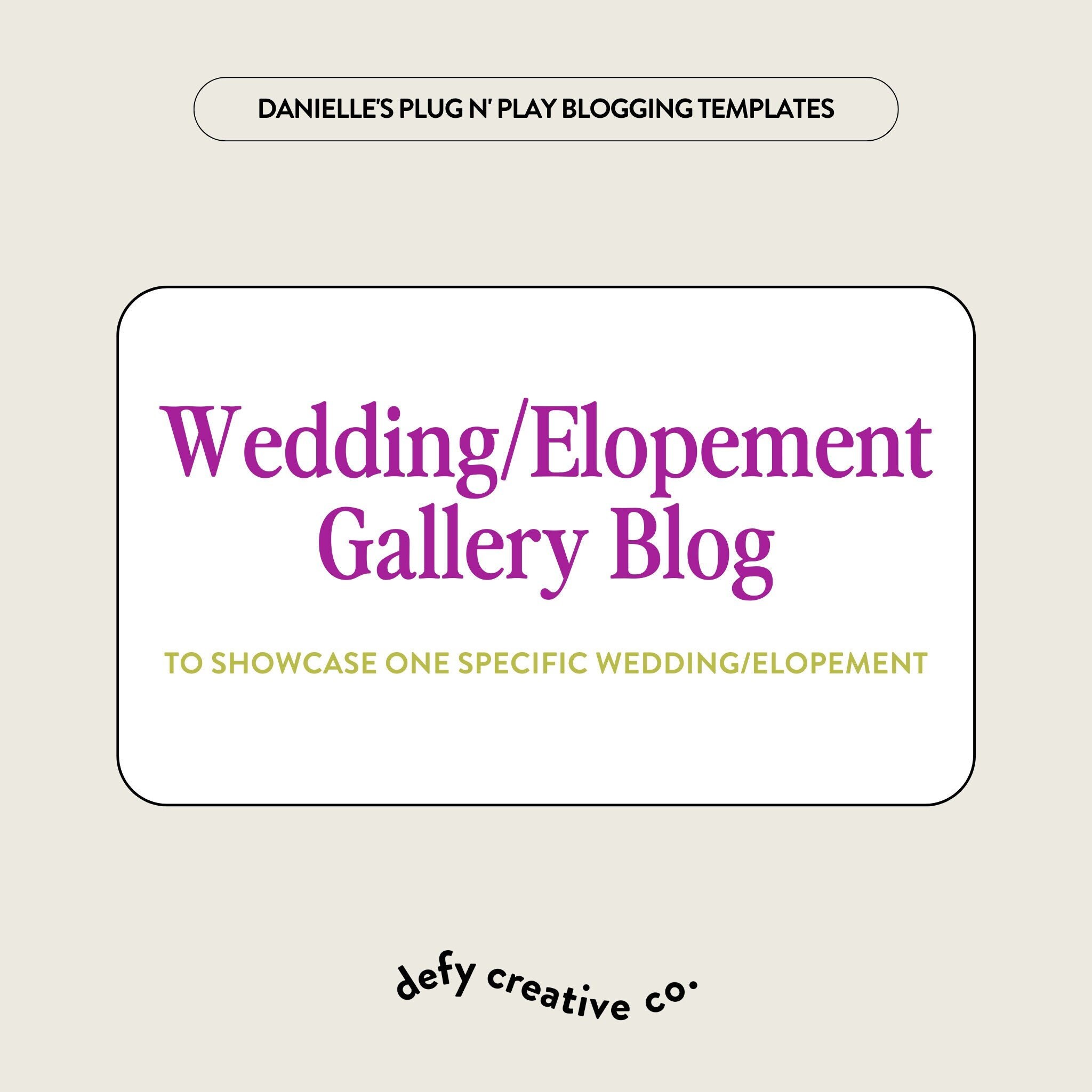 Blog Post Template for Wedding & Elopement Photographers - Etsy