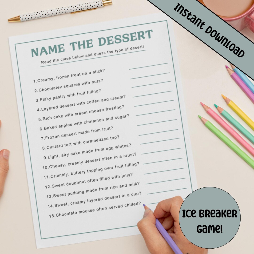 Name the Cake, Icebreaker Game, Quick Adult Party Game, Group Party ...