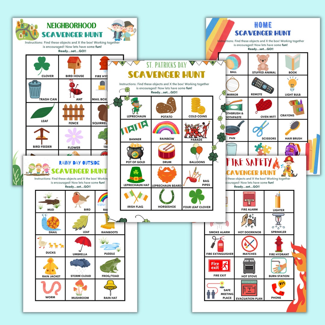 Nature Activities for Kids, Outdoor Scavenger Hunt, Childrens Party ...